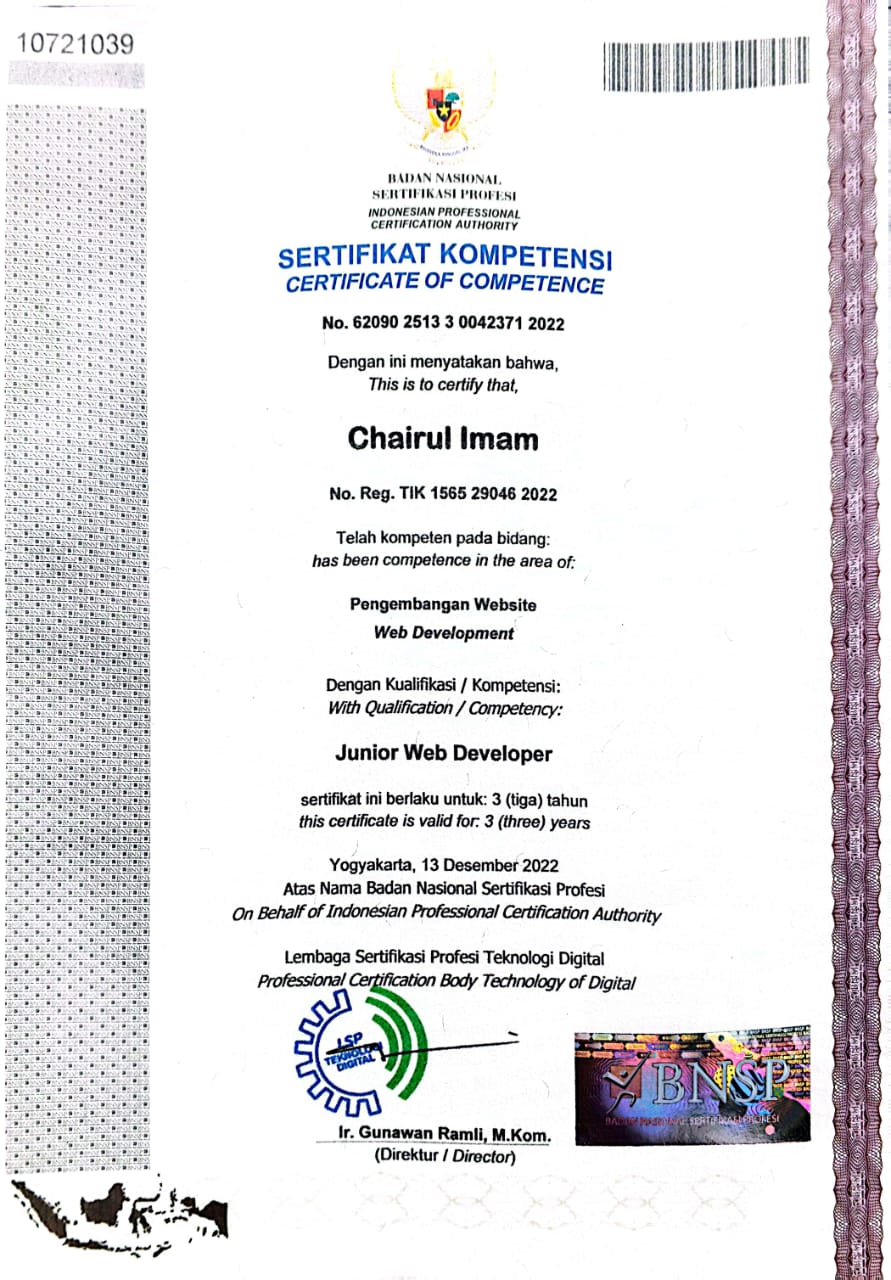 Chairul Imam Portofolio