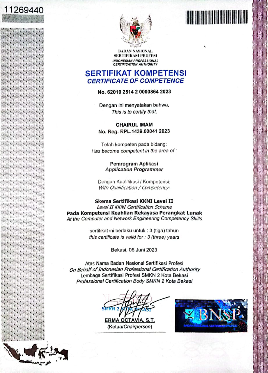 Chairul Imam Portofolio